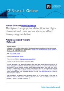 Multiple-change-point detection for high dimensional time series via sparsified binary ...